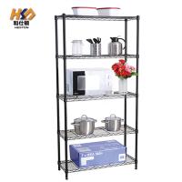 China Chrome Powder Coated Metal Storage Wire Shelf 4 Tiers For Kitchen Restaurant for sale