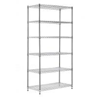 China Office Modern 6 Tier Chrome Wire Shelving Metal Steel for sale