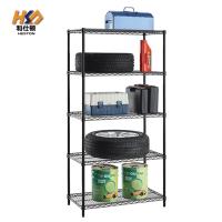 China Chrome Powder Coated Metal Storage Wire Shelf 4 Tiers For Kitchen Restaurant for sale