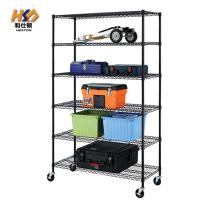 China 80KG 5 Layers Wire Shelves Unit Adjustable Metal Shelf Rack Kitchen Storage Organizer for sale