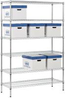 China 5 Tier Chrome Carbon Steel Storage Wire Shelves For Household Kitchen for sale