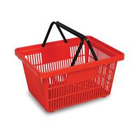 China Two Hand Portable Plastic Shopping Basket 35 Litre Multifunction for sale