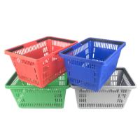 China 64CM 23L Plastic Handheld Shopping Baskets For Supermarket 220mm for sale