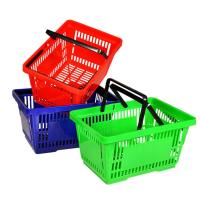 China 20ltr Small Plastic Handheld Shopping Baskets For Grocery Supermarket 430MM 300MM for sale