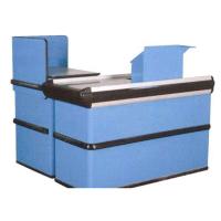 China 2M 85CM Red Electric L Shaped Cash Wrap Counter With Conveyor Belt  For Shop OEM for sale