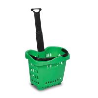 China Plastic 35L Supermarket Shopping Basket Red Blue Green for sale