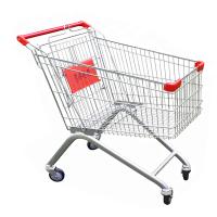 China 210L 580MM Anti Rust Lightweight Heavy Duty Steel Shopping Cart Trolley On Wheels for sale