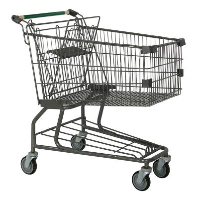 China Q235 Steel Supermarket Shopping Trolley Cart On Wheels for sale