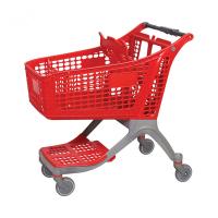 China 150 Ltr Four Wheel Baby Metal Rolling Shopping Cart Trolley 25.7MM Gap for sale