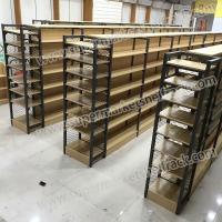 China Steel And Wood CombinedDouble Side Supermarket Rack For Supermarket for sale