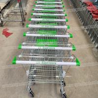 China 210L Adjustable Rolling Shopping Trolley Cart Big Size For Groceries for sale