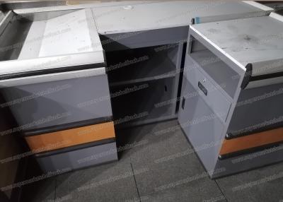 China 1200MM Aluminum Alloy Supermarket Checkout Counter With Conveyor Belt ISO9001 for sale