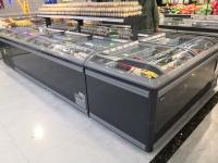 China 1.87M Curved Ice Cream Display Freezer For ​Supermarket OEM for sale