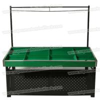 China 1M 0.5M Steel Fruit Display Vegetable Rack For Shop 150kg Supermarket Shelf for sale