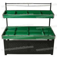 China 1M 0.5M Steel Fruit Display Vegetable Rack For Shop 150kg Supermarket Shelf for sale