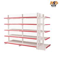 China 55kg 1800mm Tall Metal Storage Rack Supermarket Shelves Gondola Cold Rolled Steel for sale