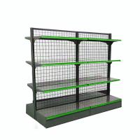 China 1800mm 900mm Metal Wire Mesh Supermarket Shelf Rack Storage Shelves Gondola 100KG for sale