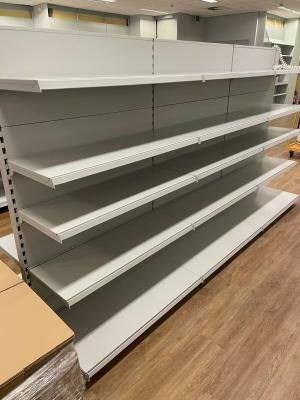China 37CM Grocery Shop Display Stands Gondel Regale 100kg Gondola Shelving For Liquor Store for sale