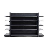 China Steel Free Standing Unit Wall Corner Rack For Departmental Stores for sale