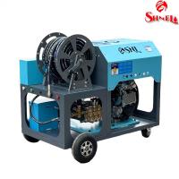 China Reverse Spray Nozzle Gasoline Sewer Jetter Cold Water Cleaning Durable 36HP 15.85GPM Harsh Environments Deep Dredging Equipment for sale