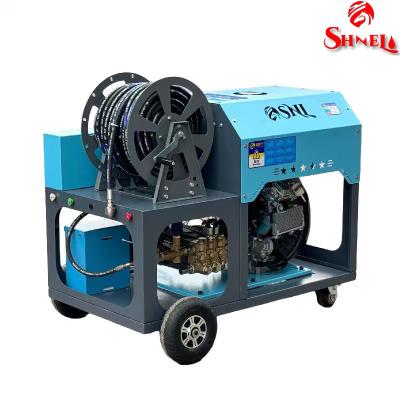China Reverse Spray Nozzle Gasoline Sewer Jetter Cold Water Cleaning Durable 36HP 15.85GPM Harsh Environments Deep Dredging Equipment for sale
