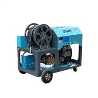 China New Portable Gasoline Cold Water Cleaning Drain Cleaner 1000mm Pipes Remote Control Sewer Jetter 130bar 120L/min 36HP for sale
