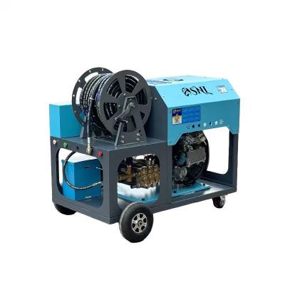 China New Portable Gasoline Cold Water Cleaning Drain Cleaner 1000mm Pipes Remote Control Sewer Jetter 130bar 120L/min 36HP for sale