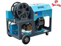 China New Reverse Spray Nozzle Gasoline Cold Water Cleaning Sewer Jetter 50M Long Hose Ultra-High Pressure 250bar 300mm Pipes for sale