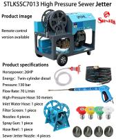 China New Portable 26HP Off-Grid Diesel Cold Water Sewer Jetter 130bar70L/min Complete Nozzle Kit High Pressure Sewer  Maintenance for sale