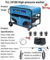 China 37kW 1000bar 24L/min Electric Cold Water Ultra High Pressure Washer for Construction Heavy Rust & Paint Removal Car Wash Shop for sale