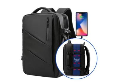 China Convertible Leakproof Business Casual Backpack Expandable With USB Port for sale