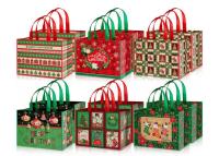 China Non Woven Shopping Reusable Gift Bags Christmas Non Toxic With Handles for sale