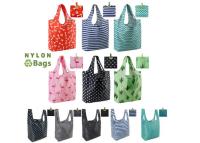 China Eco Ripstop Grocery Carry Bag , Foldable Recycle Reusable Nylon Shopping Bag for sale