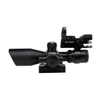 China 2.5-10x40 Dual Illuminated Tactical Hunting Scope with Red Laser and Red Dot Sight for sale