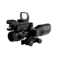 China 2.5-10x40 Dual Illuminated Tactical Hunting Scope with Red Laser and Red Dot Sight for sale