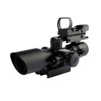 China 2.5-10x40 Dual Illuminated Tactical Hunting Scope with Red Laser and Red Dot Sight for sale