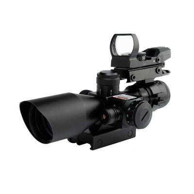 China 2.5-10x40 Dual Illuminated Tactical Hunting Scope with Red Laser and Red Dot Sight for sale