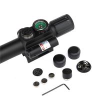 China 4X25 Tactical Hunting Scope Illuminated Red Dot Sight With Green Laser for sale