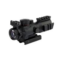 China 4x32 Prism Scope 20/11mm Mount Red Green Illuminated Reticle Three Rail 25.4mm Tube for sale