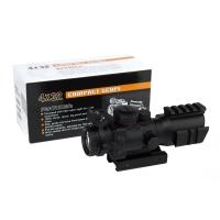 China 4x32 Prism Scope 20/11mm Mount Red Green Illuminated Reticle Three Rail 25.4mm Tube for sale