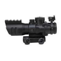 China 4x32 Prism Scope 20/11mm Mount Red Green Illuminated Reticle Three Rail 25.4mm Tube for sale