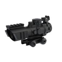 China 4x32 Prism Scope 20/11mm Mount Red Green Illuminated Reticle Three Rail 25.4mm Tube for sale