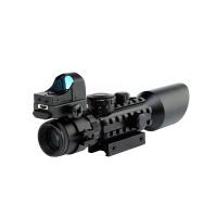 China 3-10x40 Dual Illuminated Hunting Rifle Scope with Red Dot Laser Sight 25.4mm Tube for sale