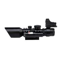 China 3-10x40 Dual Illuminated Hunting Rifle Scope with Red Dot Laser Sight 25.4mm Tube for sale