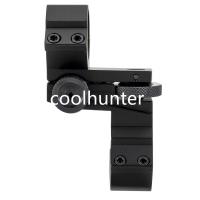China Black OEM Tactical Scope Rings and Bases 30mm Optic 21mm Weaver Mount T7075 Aluminum for sale