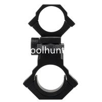 China Black OEM Tactical Scope Rings and Bases 30mm Optic 21mm Weaver Mount T7075 Aluminum for sale
