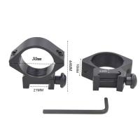 China Aluminum Alloy 30mm Picatinny Rail Scope Mounts Black Matte 84g for sale