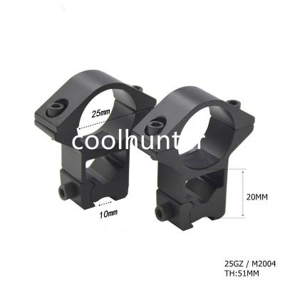 China 11mm Dovetail Scope Rings Mounts 25.4mm 30mm Tube Diameter Aluminum Alloy Black for sale