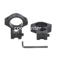 China 11mm Dovetail Scope Rings Mounts 25.4mm 30mm Tube Diameter Aluminum Alloy Black for sale