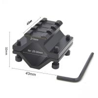 China 24mm Universal Barrel Mount 78g Weaver Base Mounts With 21MM Rail for sale